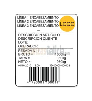 Diseño de etiquetas para básculas o balanzas | BALANZAS GALICIA